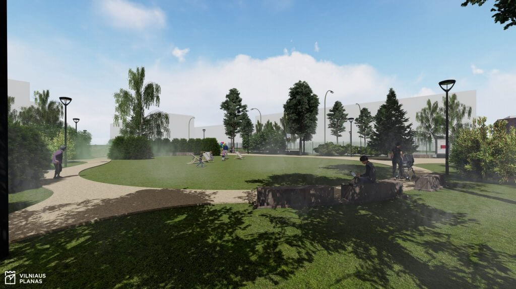 Naujosios Pilaitės skveras (Mažosios Lietuvos skveras) - undergoing ...