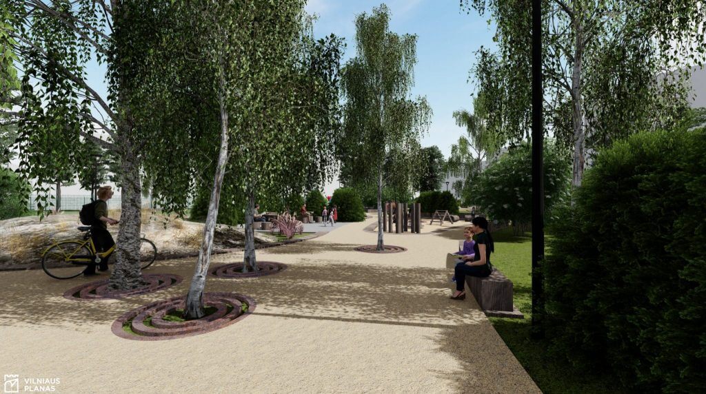 Naujosios Pilaitės skveras (Mažosios Lietuvos skveras) - undergoing ...